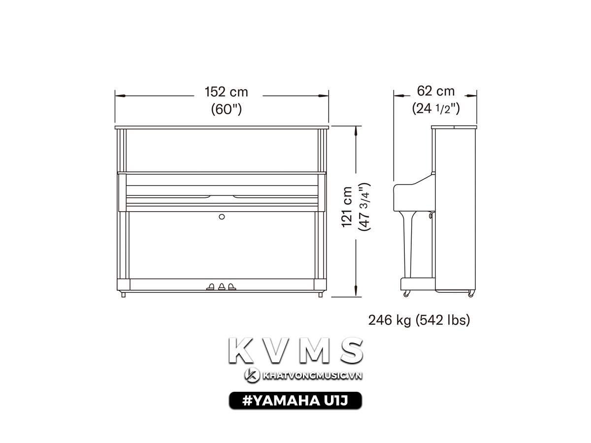Piano Upright Yamaha U1J New – Khát Vọng Music Center
