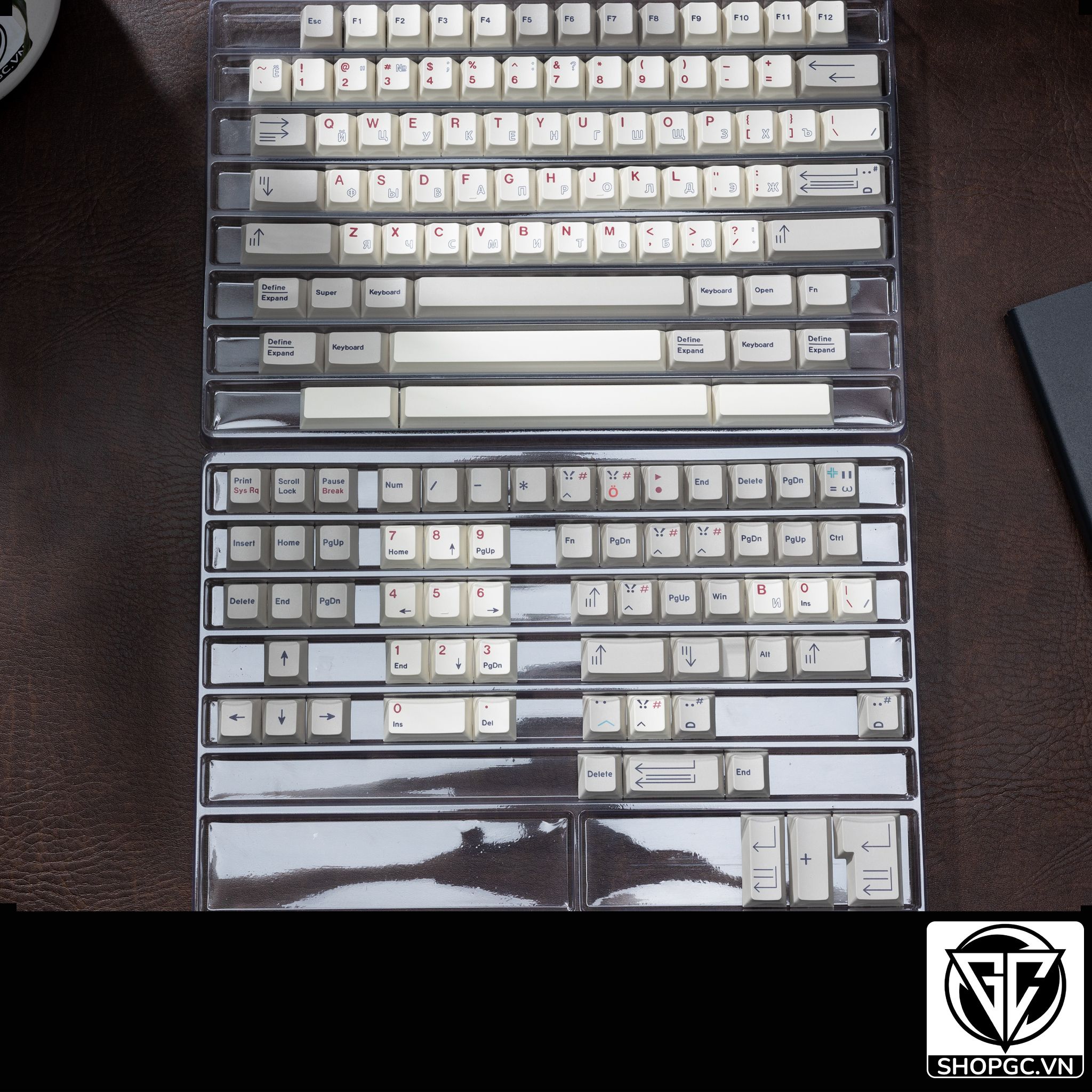 Keycap XMI CLONE 6085 | Keycap 6085 Hollow Red Russian Sub Legend Nhựa ...