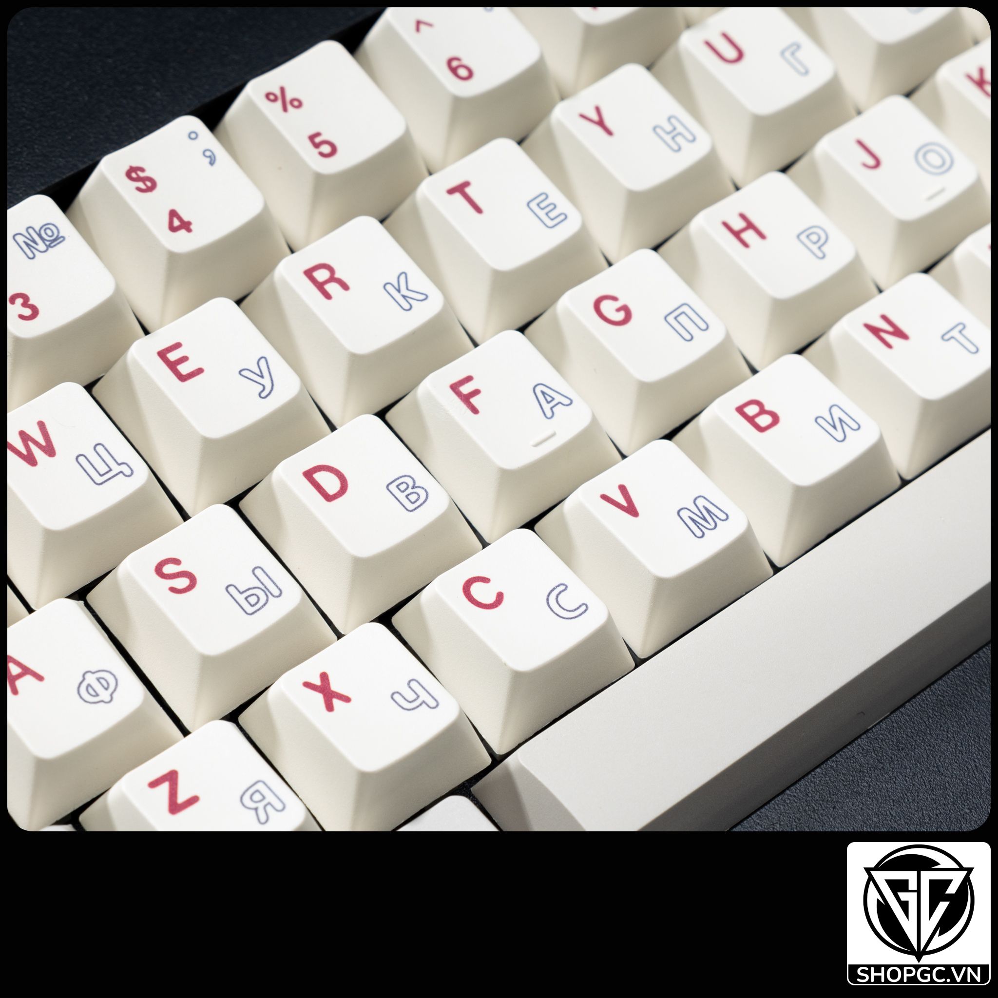 Keycap XMI CLONE 6085 | Keycap 6085 Hollow Red Russian Sub Legend Nhựa ...