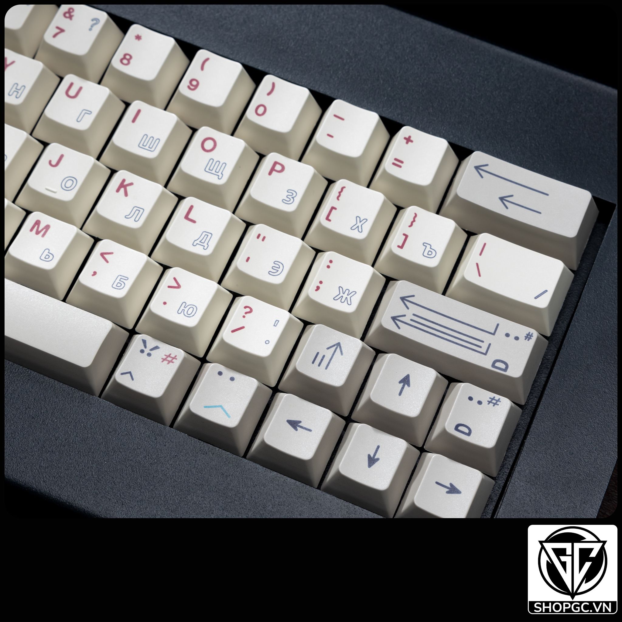 Keycap XMI CLONE 6085 | Keycap 6085 Hollow Red Russian Sub Legend Nhựa ...