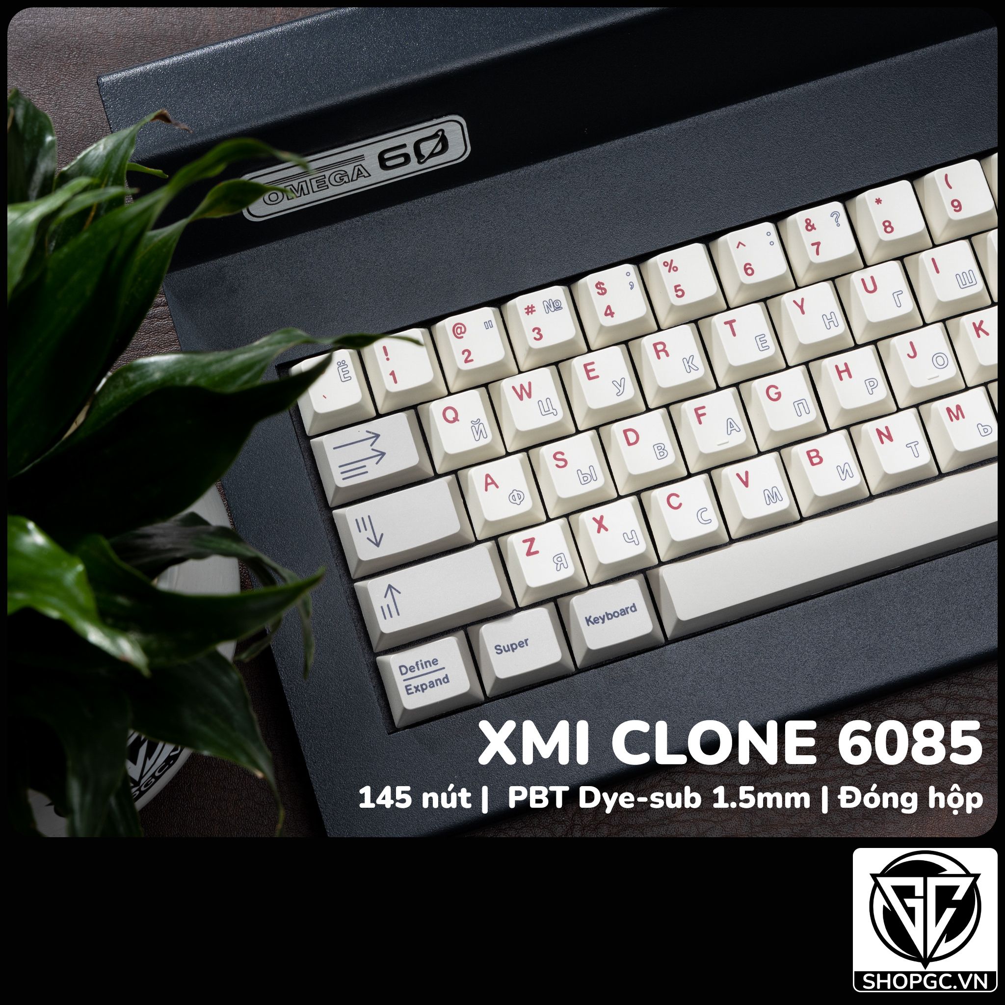 Keycap XMI CLONE 6085 | Keycap 6085 Hollow Red Russian Sub Legend Nhựa ...