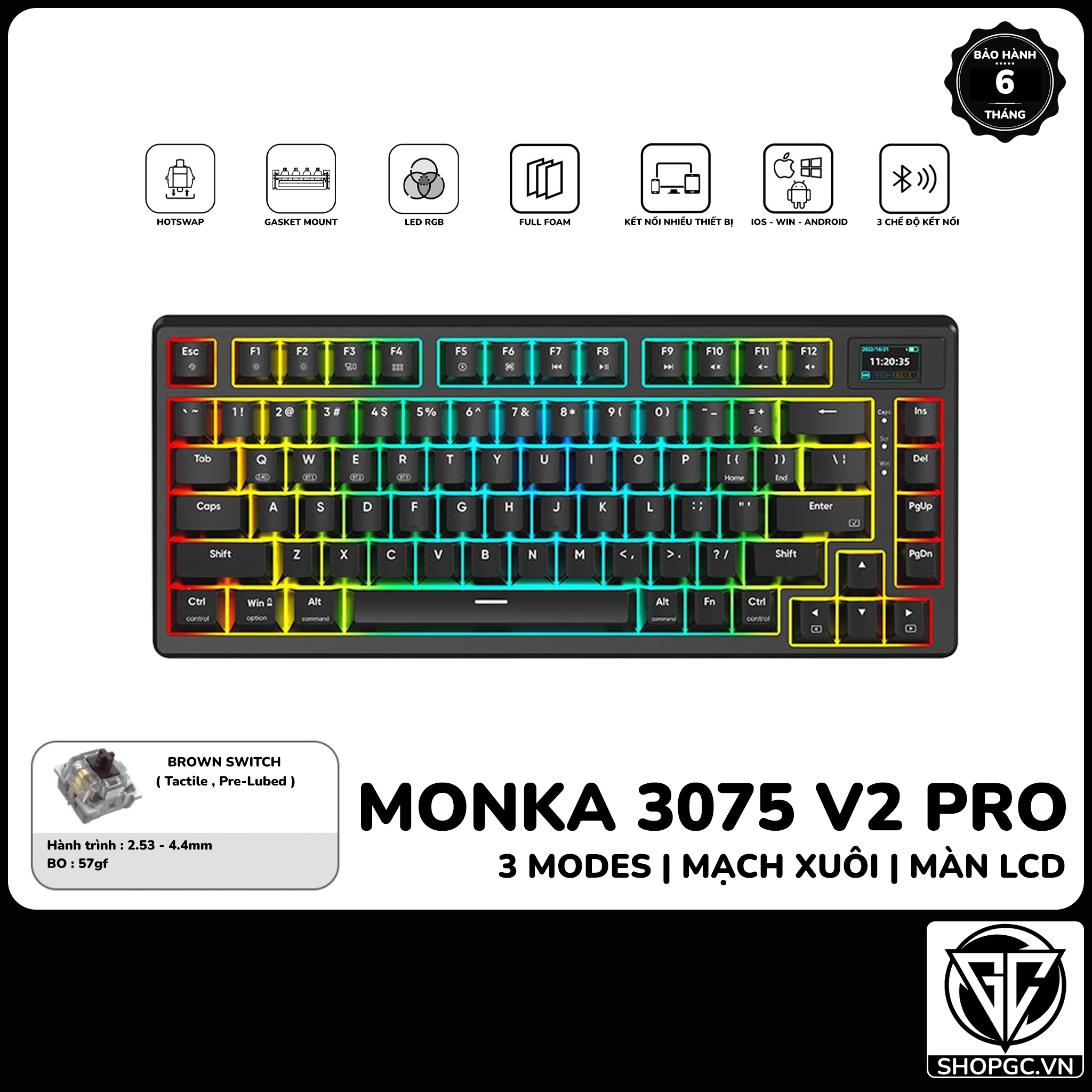 Bàn phím Monka 3075 V2 PRO – GC Gear