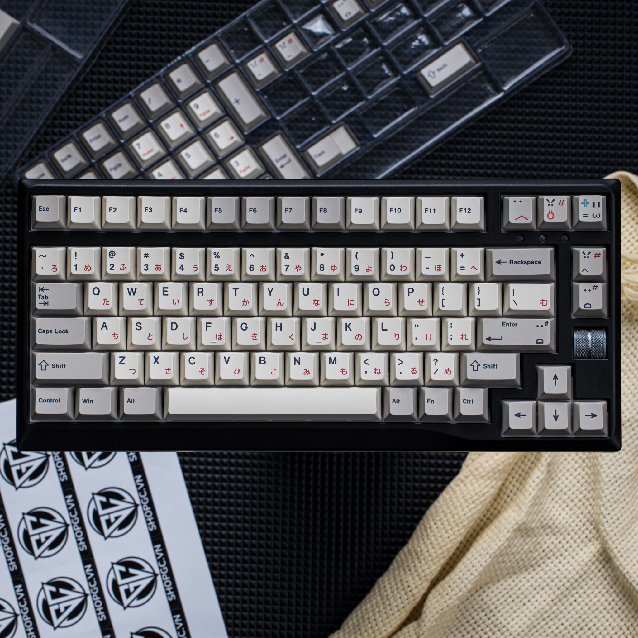 Keycap XMI CLONE | Keycap Retro Janpan Red nhựa PBT 145 nút in nhiệt D ...