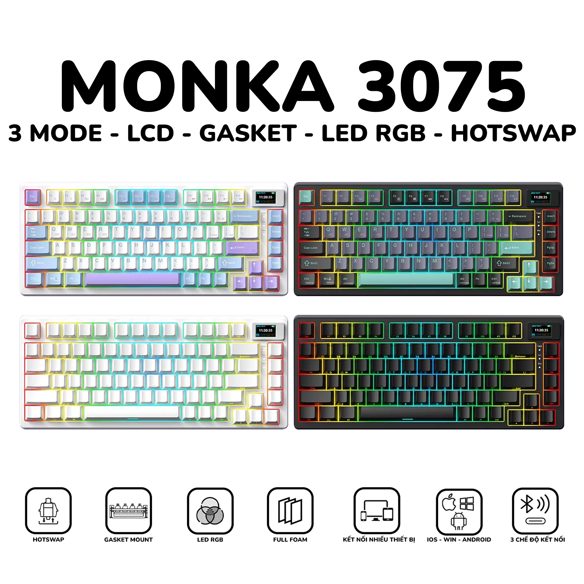 Bàn phím Monka 3075 V2 PRO – GC Gear
