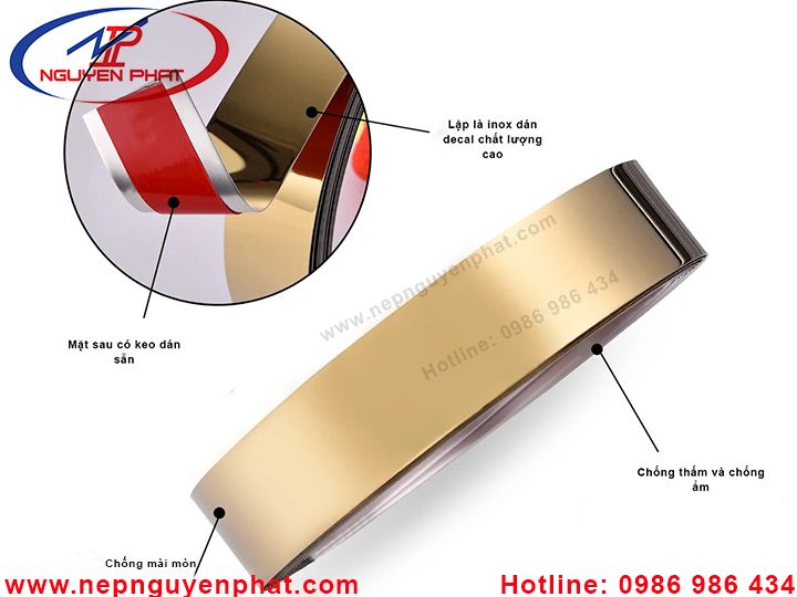 Lập Là Inox Dán Decal Trang Trí 20MM, La Inox Có Keo Dán Sẵn Giá Rẻ – nepnguyenphat