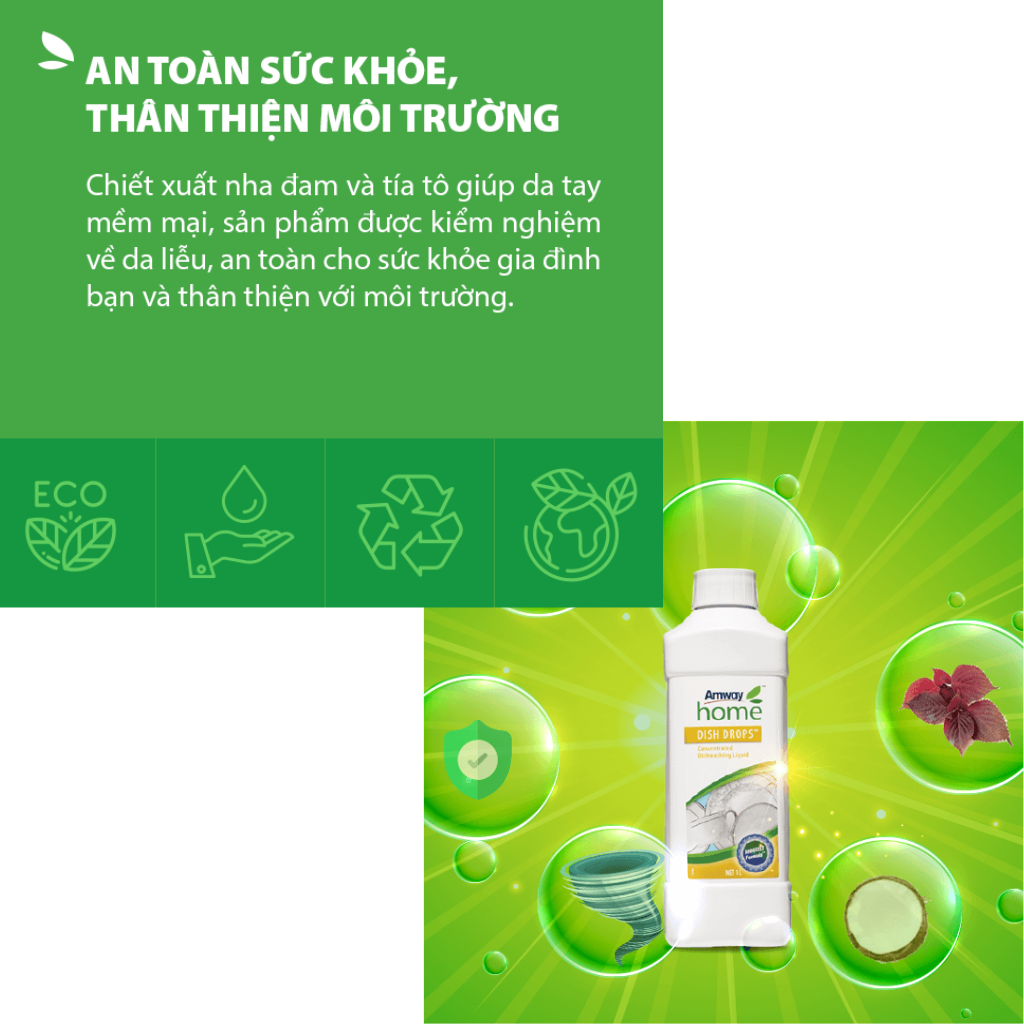 Nước rửa đa năng, nước rửa rau củ đậm đặc Dish Drops hữu cơ – DETO