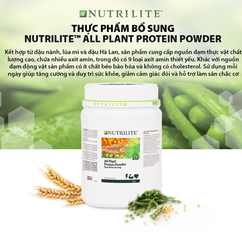 TPBS Nutrilite™ All Plant Protein Powder bột đạm thực vật Amway – DETO