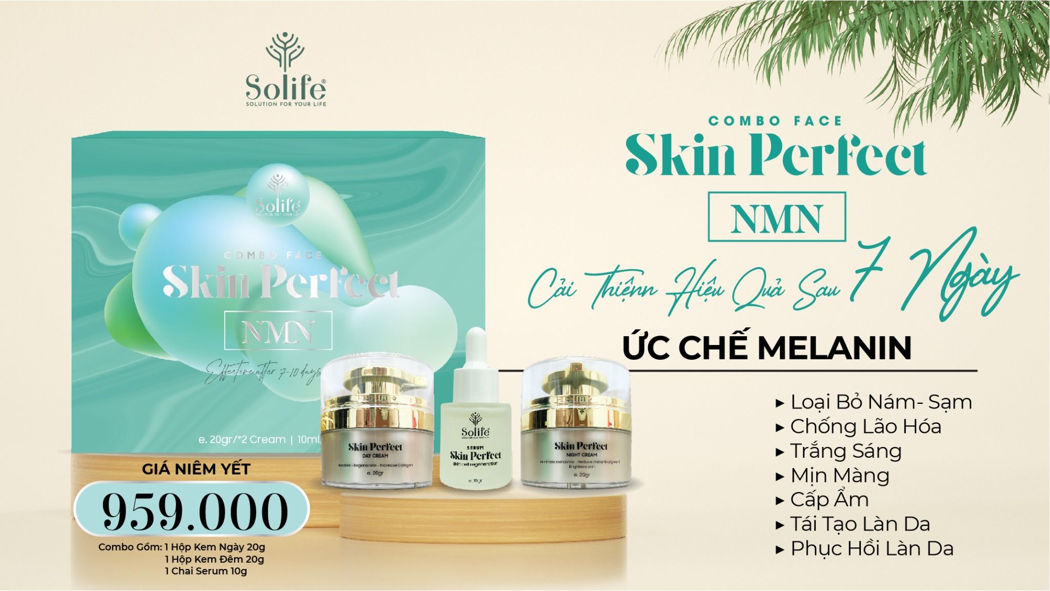 COMBO SKIN PERFEET NMN - BỘ TRỊ NÁM NMN – Solifevietnam