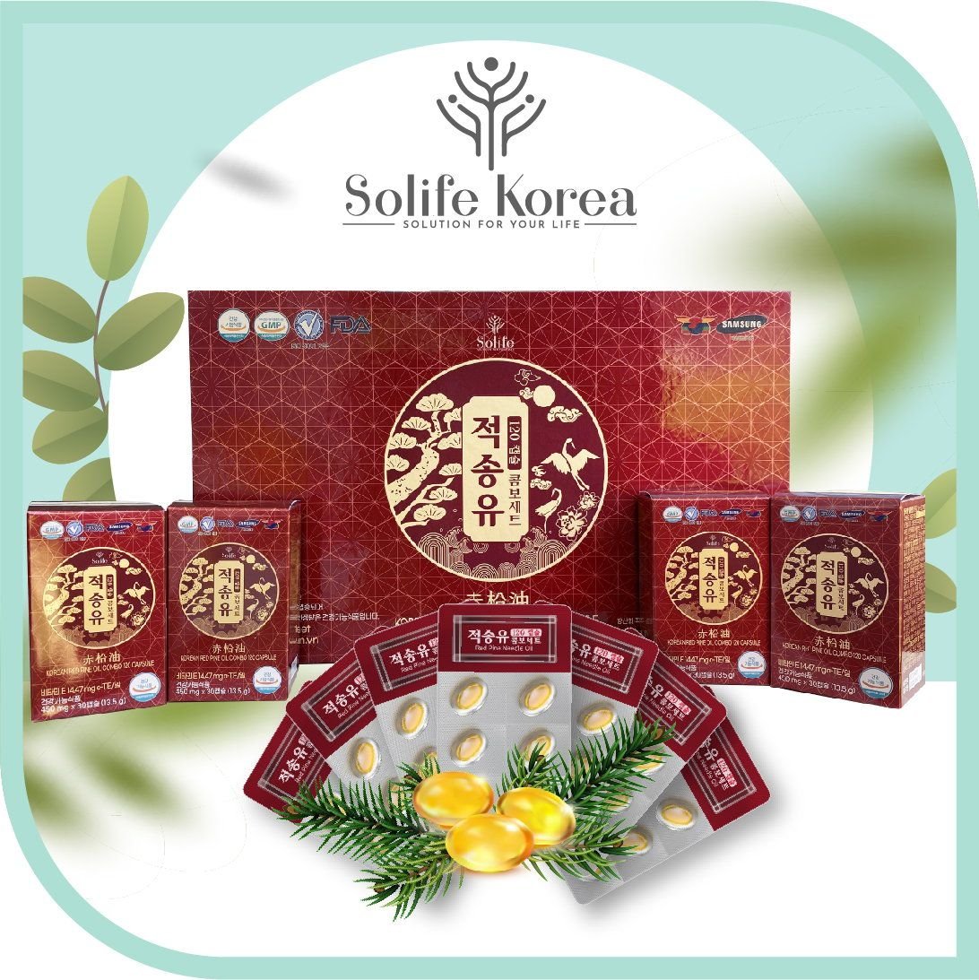 TINH DẦU THÔNG ĐỎ SOLIFE HÀN QUỐC 120 VIÊN - TRỊ MỠ MÁU&CHỐNG ĐỘT QUỴ – Solifevietnam