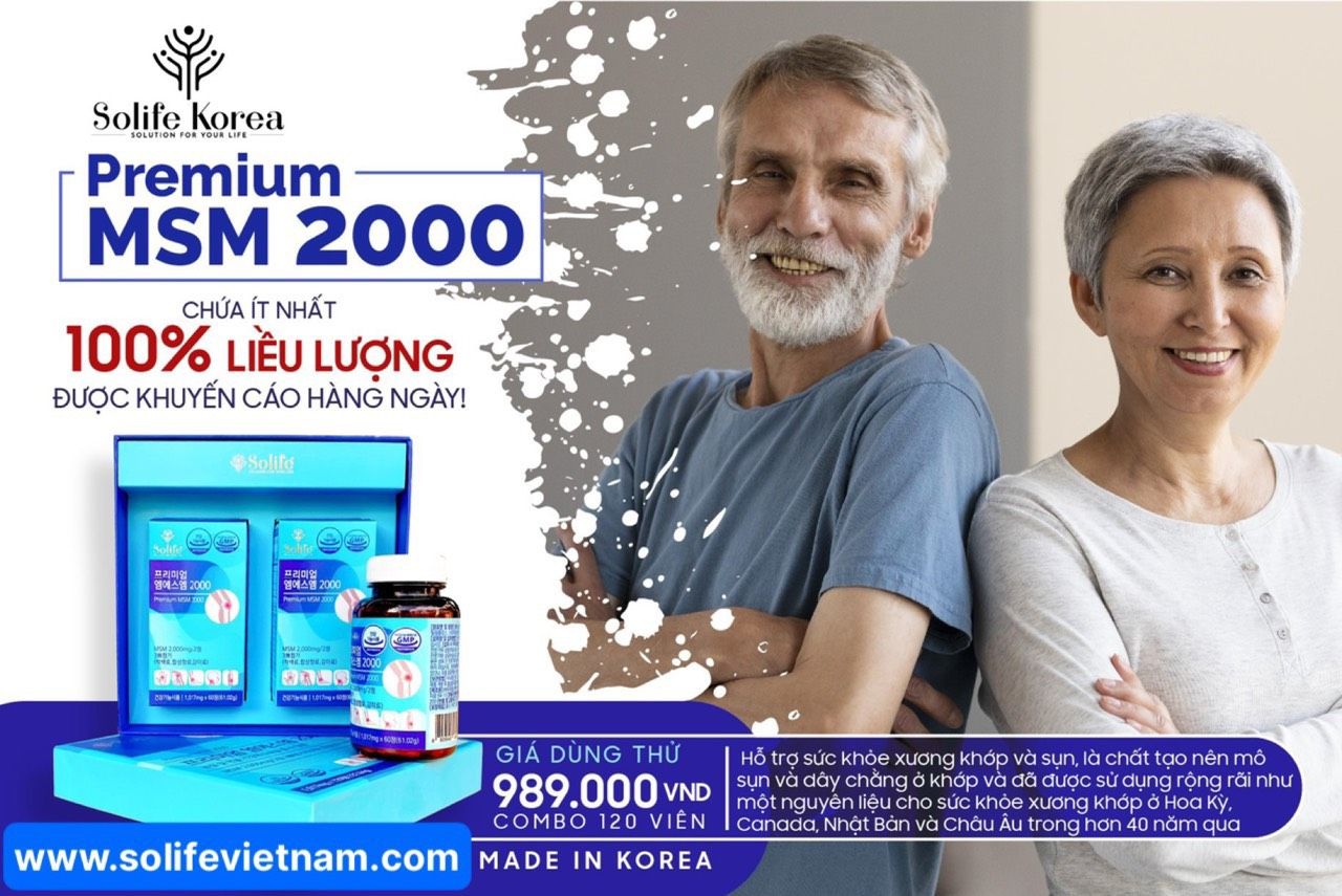 120 VIÊN BỔ SUNG XƯƠNG KHỚP SỤN PREMIUM MSM 2000 từ SOLIFE KOREA - BON – Solifevietnam