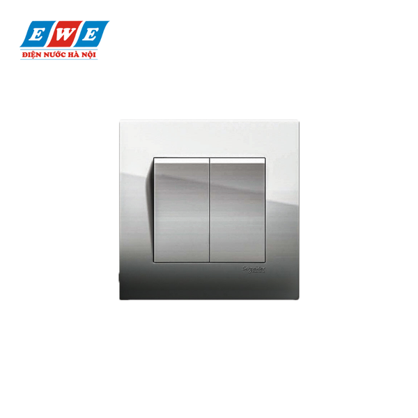 Công tắc đôi 2 chiều KB32_AS_G19 Vivace màu xám bạc Schneider ...