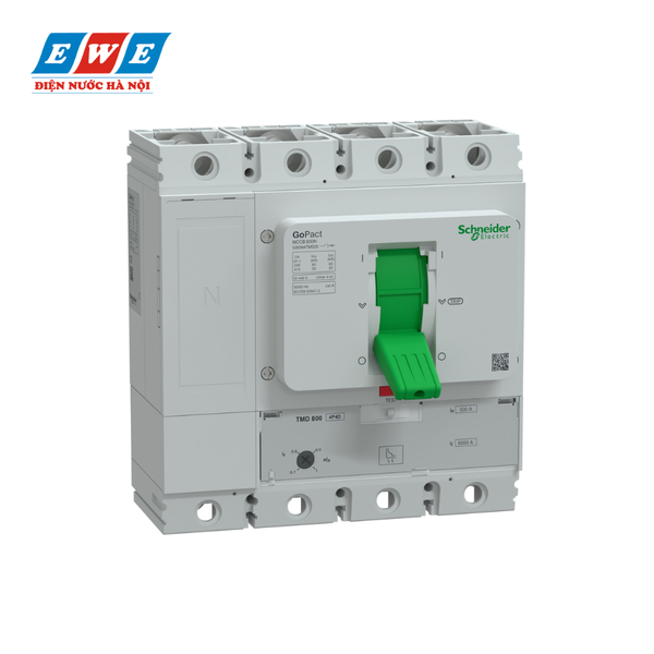 Aptomat khối MCCB 4P 500A 50kA G80N4TM500 Gopact chỉnh dòng Schneider ...