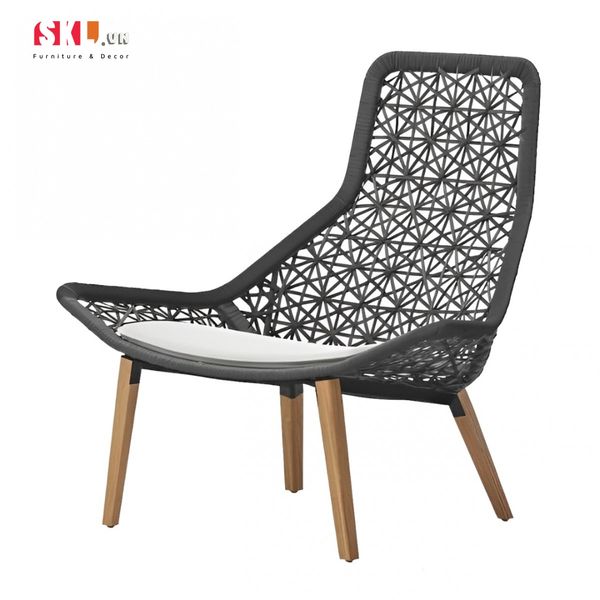 Armchair Ngoài Trời Chân Gỗ Teak SKC108 – SKL
