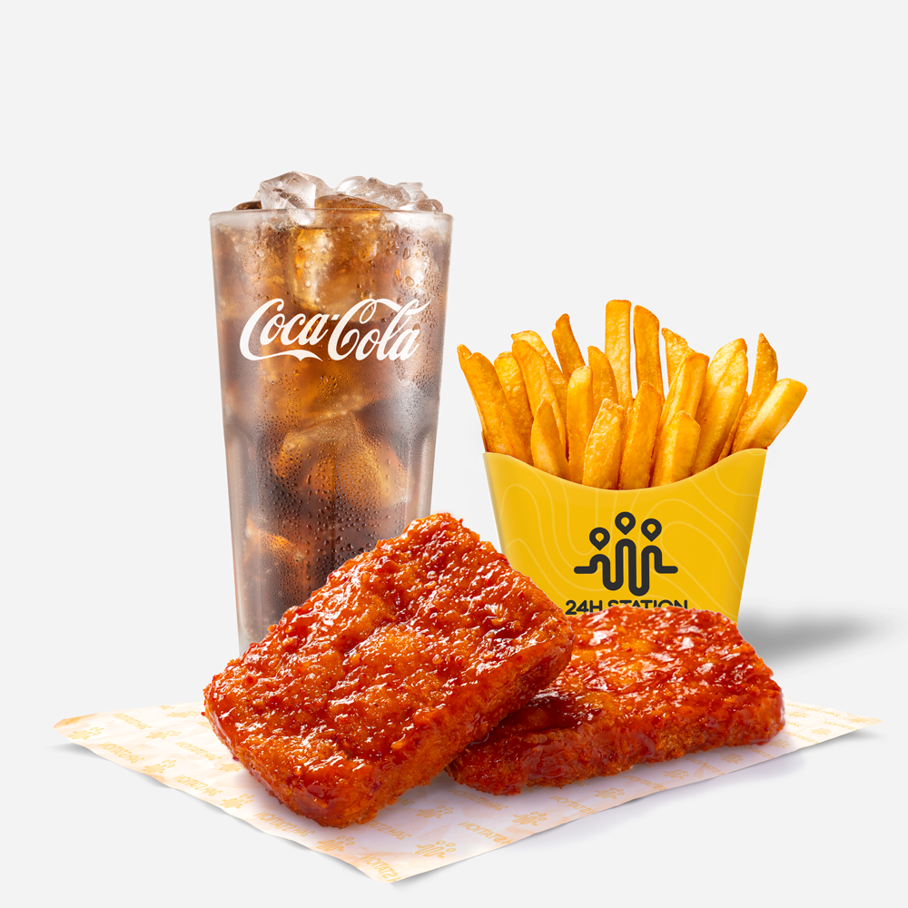 Combo S5: 2 Miếng Gà Không Xương Phủ Xốt – 24h Station