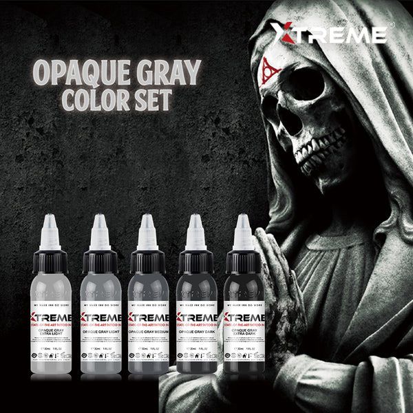 EXTREME INK OPAQUE GRAY SET 1OZ – Power Tattoo Supply