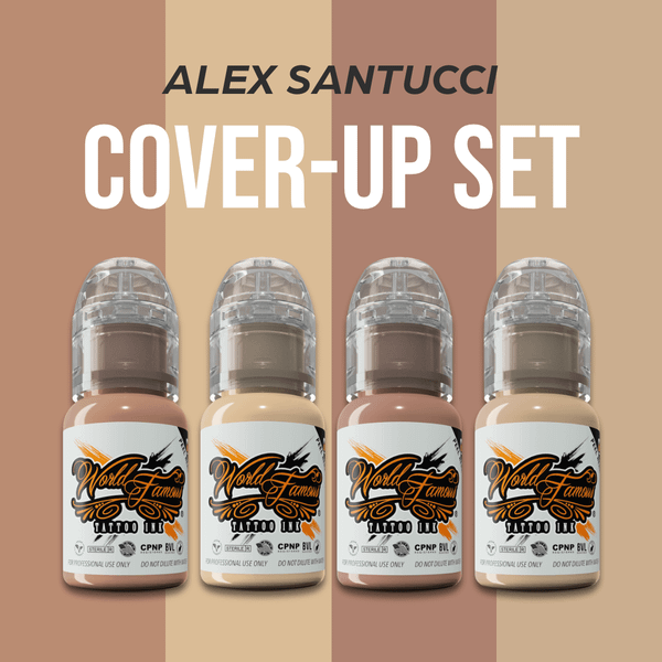 WORLD FAMOUS INK - ALEX SANTUCCI COVER-UP SET 1oz – Power Tattoo Supply