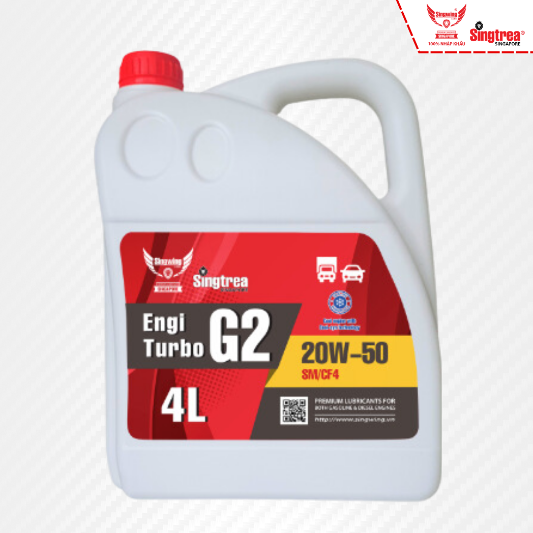 Nhớt xe ô tô SINGTREA ENGI TURBO G2 20W50 SM/CF4 4L – Dầu nhớt Singwing Singapore | Giải pháp ...
