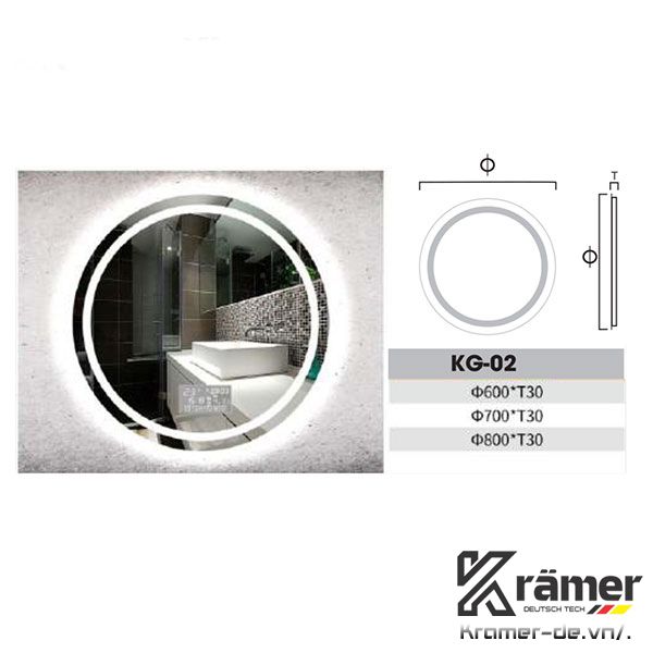 GƯƠNG KG-02 LED TRÒN KRAMER – Showroom Phong Phú