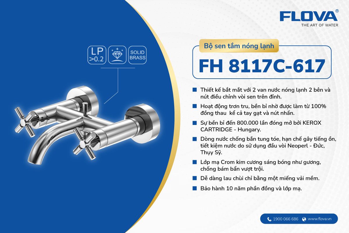 Bộ sen tắm nóng lạnh - FH 8117C-617 – Showroom Phong Phú