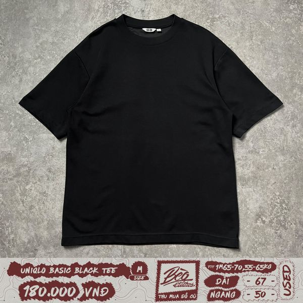 UNIQLO BASIC BLACK TEE - BEO2HAND