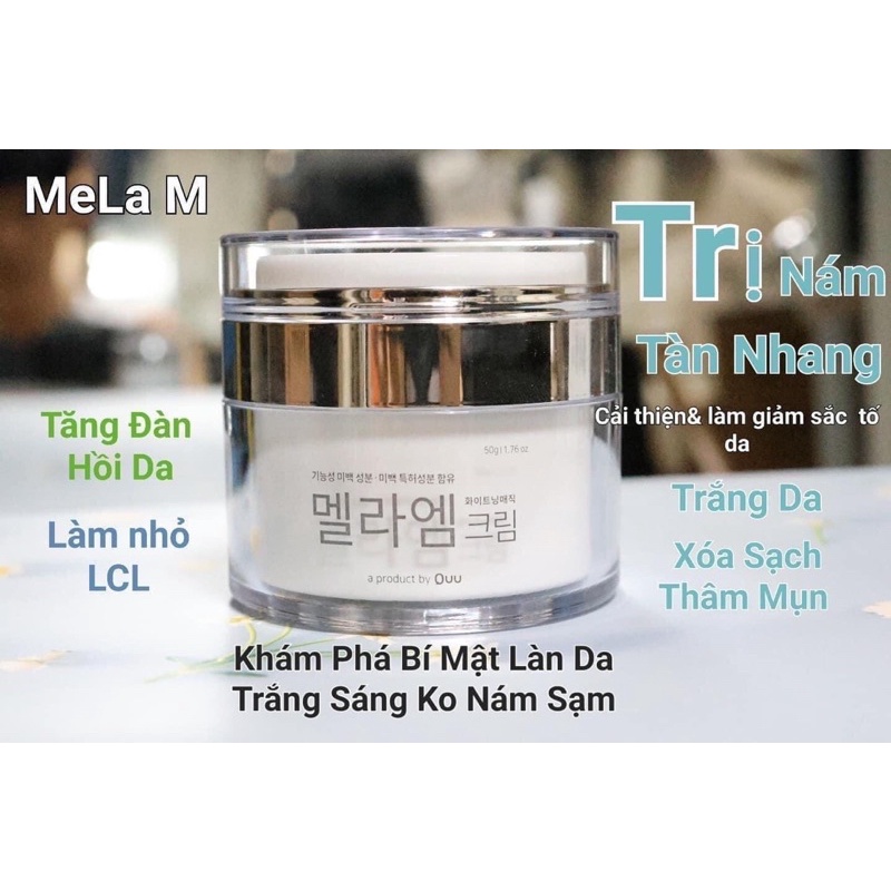 Kem Nám Mela M Plus - Mẫu mới mela M Cream Hàn Quốc 50ml, Kem Dưỡng Trắng Da, Mờ Nám, Chống lão ...