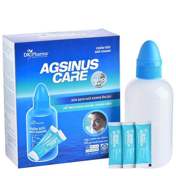Bộ bình rửa và muối Nano Bạc chăm sóc mũi xoang Agsinus Care Chi nhánh ...