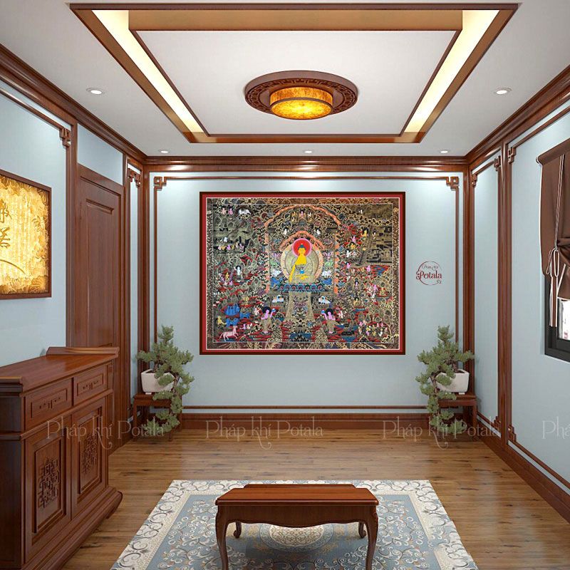 Tranh Cuộc Đời Đức Phật 160x120cm – Pháp khí POTALA