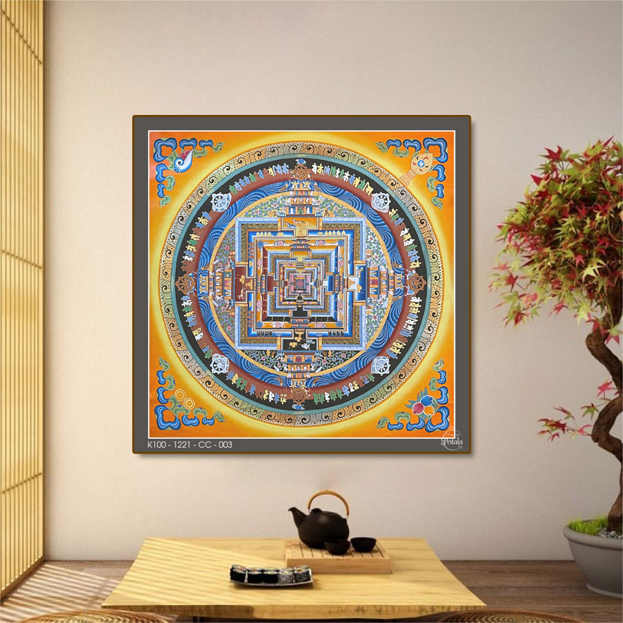 Tranh Mandala Kalachakra – Pháp khí POTALA