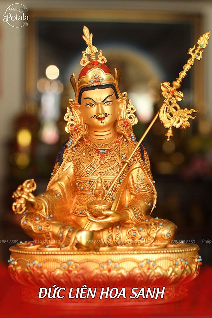 Tượng Đức Phật Liên Hoa Sanh Bằng Đồng Nepal 34cm – Pháp khí POTALA