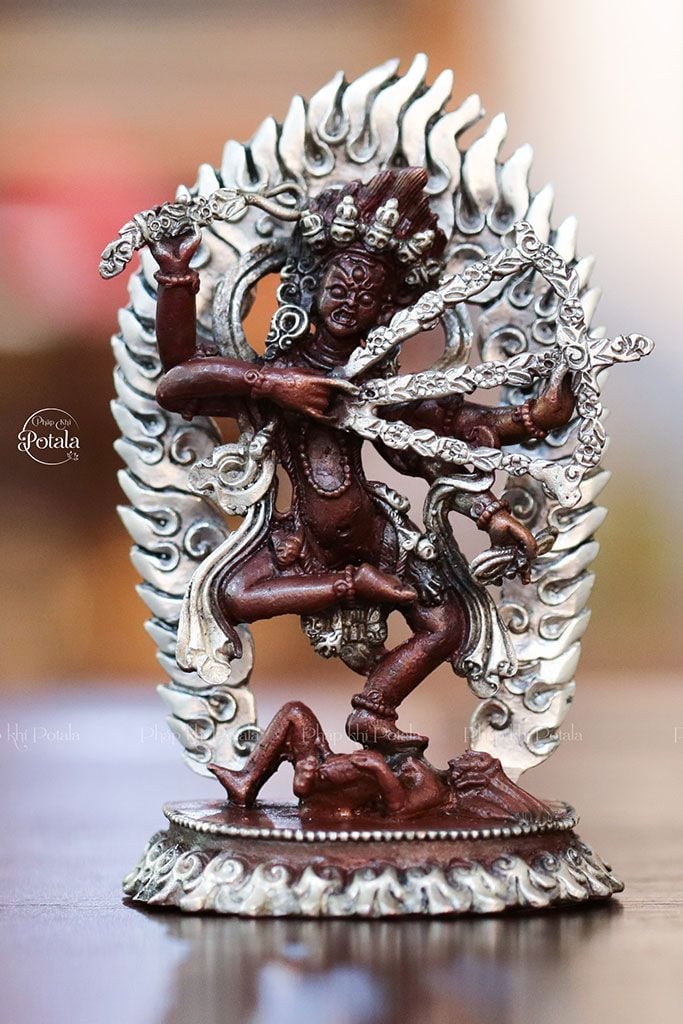 Tượng Ngài Tara Đỏ Bằng Đồng Nepal 10cm – Pháp khí POTALA