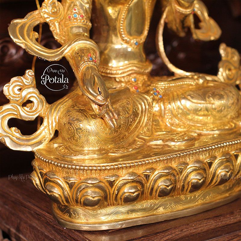 Tượng Ngài Tara Trắng Bằng Đồng Nepal 33.5cm – Pháp khí POTALA