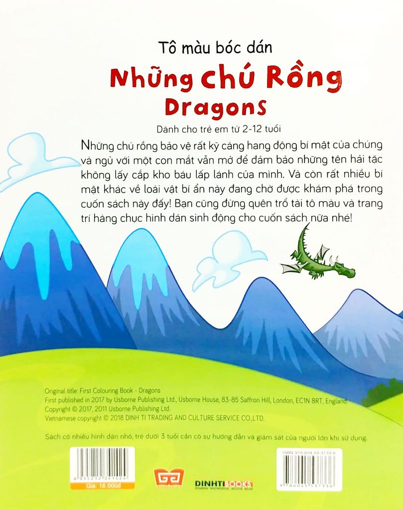 Tô màu bóc dán - Những chú rồng