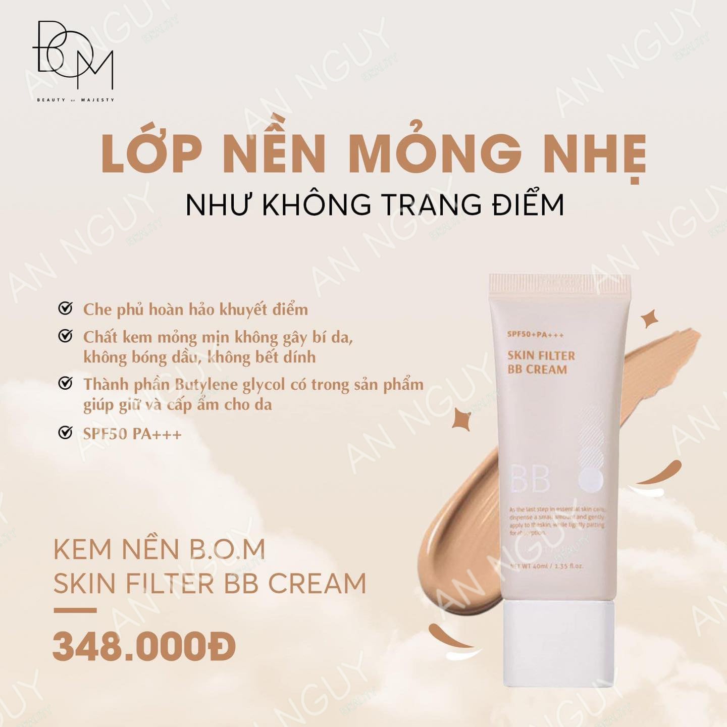 Kem Nền BOM Skin Filter Bb Cream Che Phủ Tự Nhiên, Mỏng Nhẹ Lâu Trôi ...