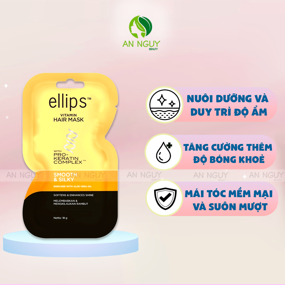 Kem Ủ Tóc Ellips Vitamin Hair Mask with Pro-Keratin Complex Smooth ...