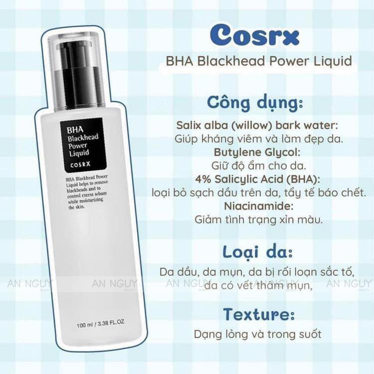 Tẩy Da Chết Hóa Học Cosrx Bha Blackhead Power Liquid 100mlTẩy Da Chết ...