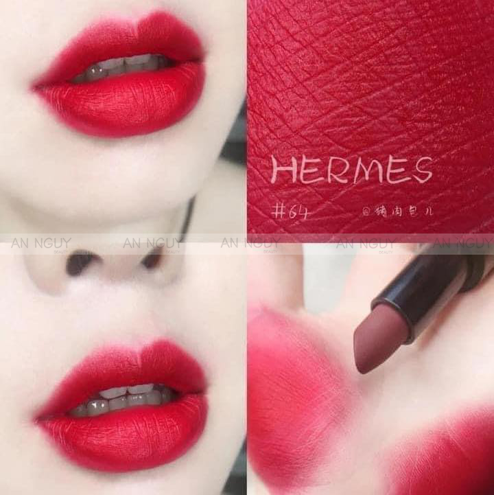 Son Thỏi Hermes Rouge À Lèvres Matte Lipstick Mềm Mịn Môi 3.5gr #64 Rouge CasaqueSon Thỏi Hermes ...