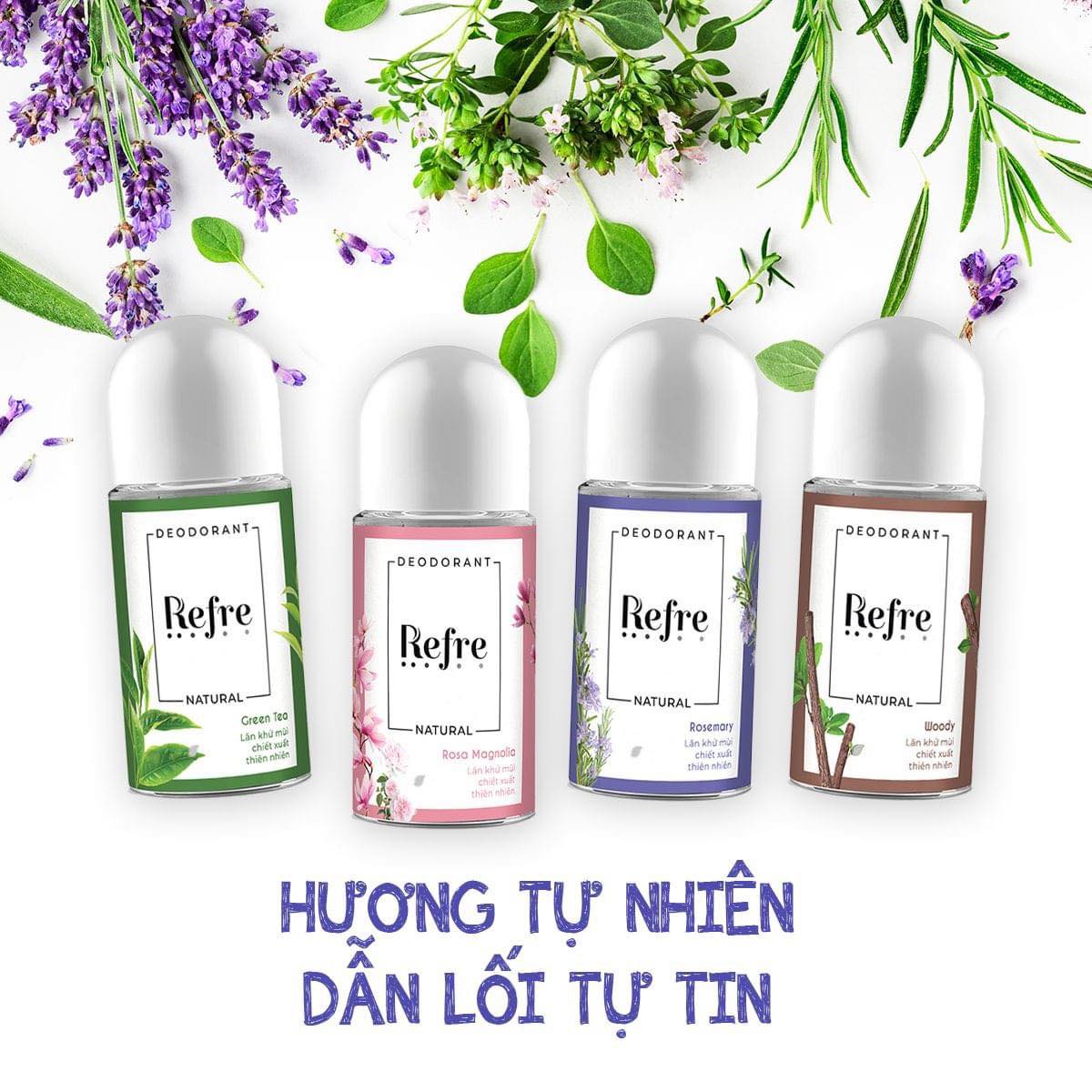 Lăn Khử Mùi Refre Natural Deodorant Natural 40mlLăn Khử Mùi Refre ...