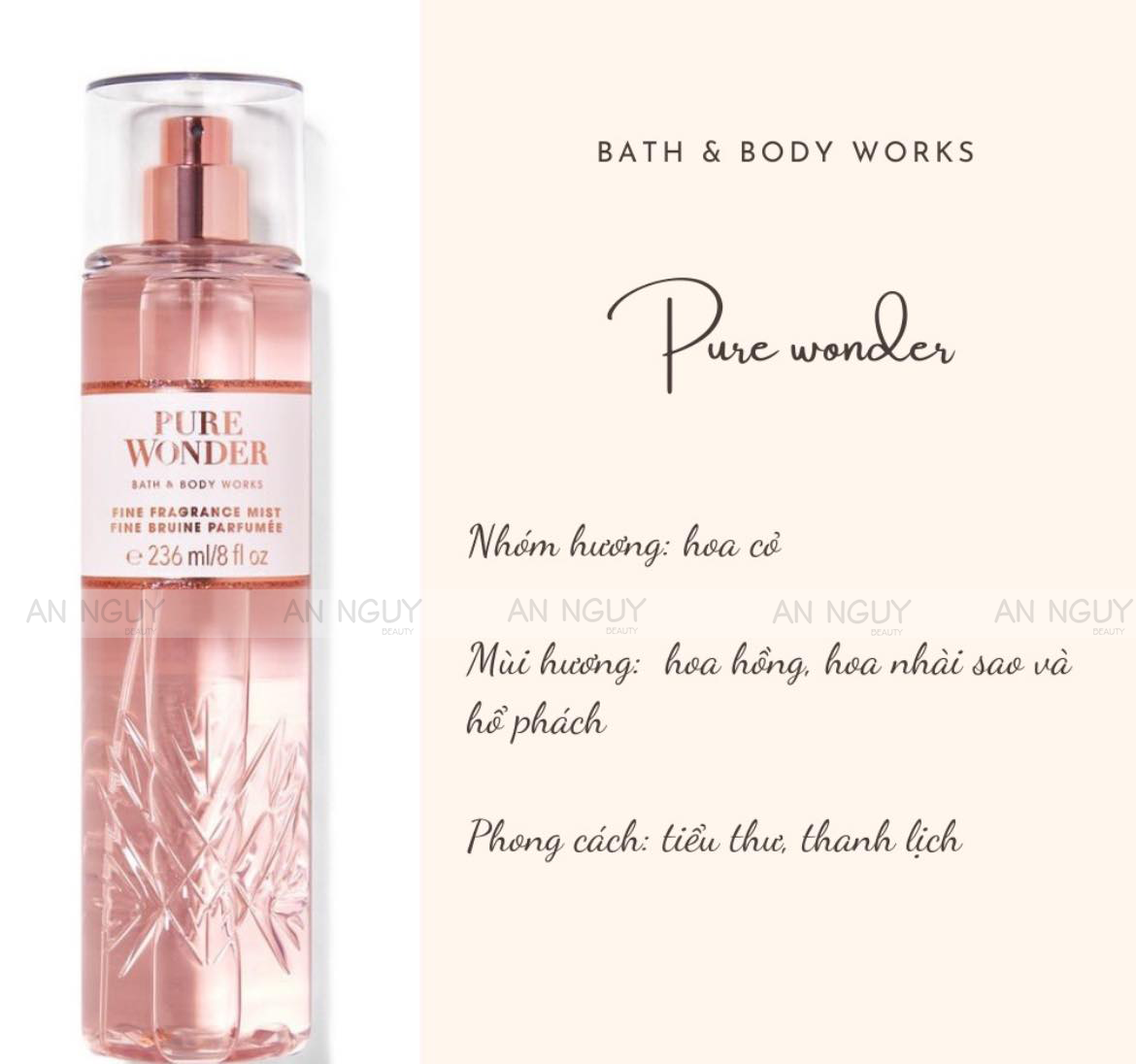 Xịt Thơm Bath And Body Works Pure Wonder Fine Fragrance Mist Hương Thơm