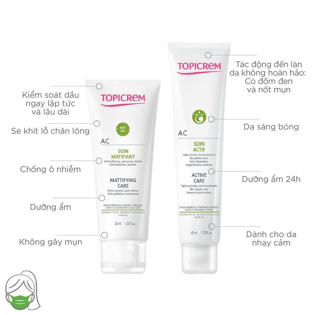 Kem Dưỡng Ẩm Topicrem AC Mattifying Care Giảm Bóng Nhờn Cho Da Mụn ...