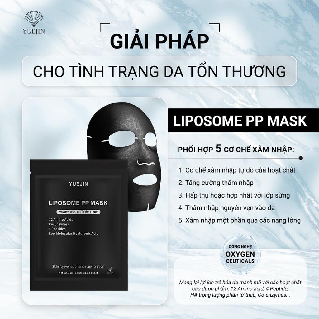 Mặt Nạ Yuejin Liposome PP Mask Phục Hồi, Cấp Ẩm Đa Tầng 25mlMặt Nạ ...