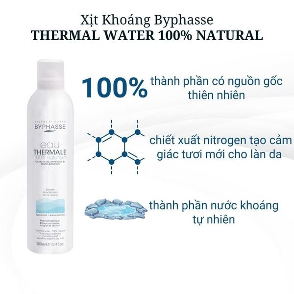 Xịt Khoáng Byphasse Eau Thermale 100% Naturelle Dưỡng Da Từ Thiên Nhiên ...