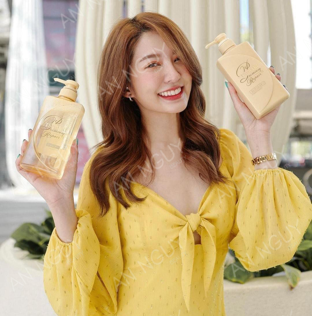 Bộ Gội Xả Tsubaki Premium Bảo Vệ, Phục Hồi Tóc Toàn Diện (490ml x 2)Bộ Gội Xả Tsubaki Premium ...
