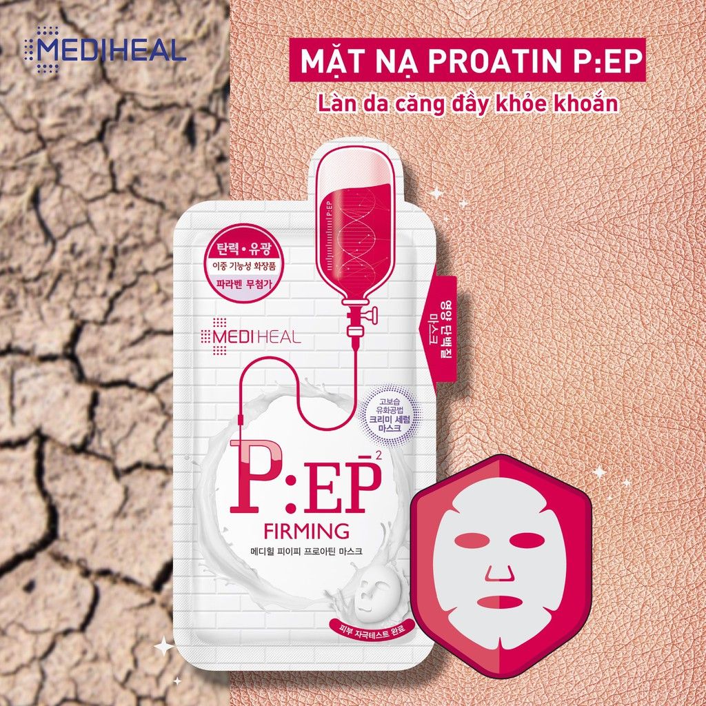 Mặt Nạ Mediheal P:EP Firming Proatin Mask Giúp Da Săn Chắc, Đàn Hồi 25mlMặt Nạ Mediheal P:EP ...