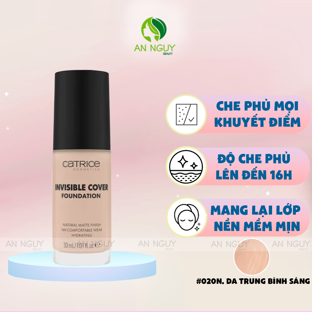 Kem Nền Catrice Invisible Cover Foundation Mịn Lì, Mỏng Nhẹ 30mlKem Nền ...