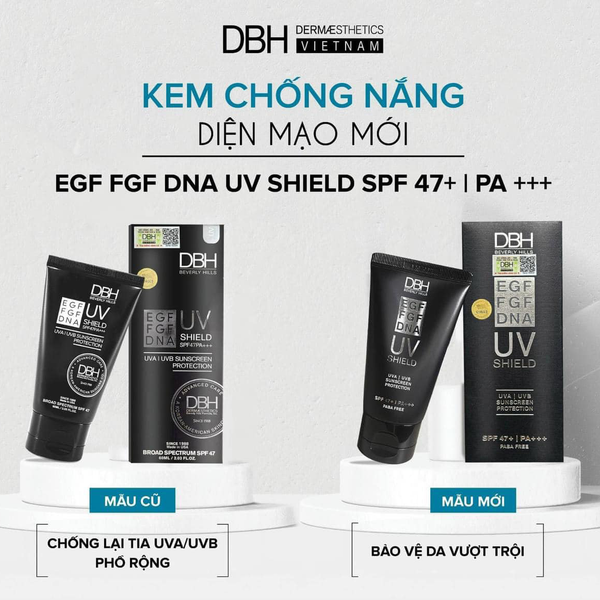 Kem Chống Nắng DBH EGF-FGF-DNA UV Shield SPF47+ PA+++ (Mẫu Mới) 60mlKem Chống Nắng DBH EGF-FGF ...