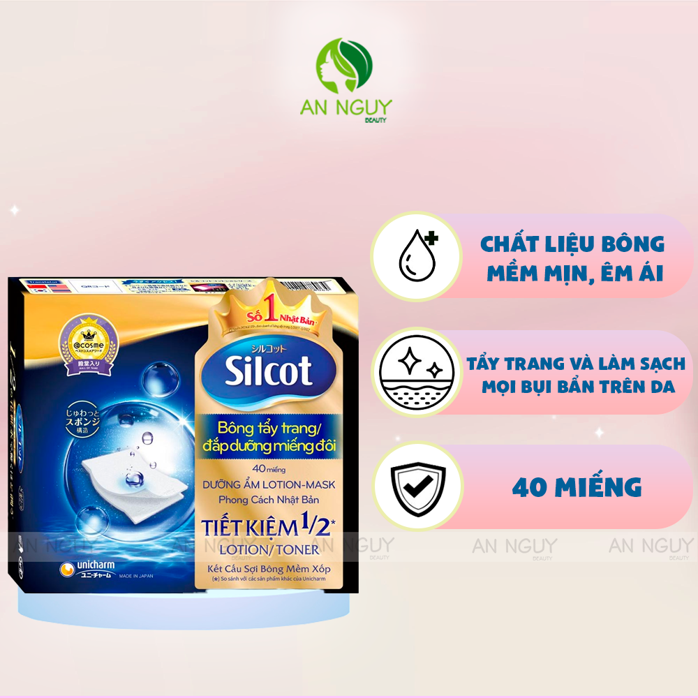 Bông Tẩy Trang Silcot Miếng Đôi 40 MiếngBông Tẩy Trang Silcot Miếng Đôi 40 Miếng – annguy.beauty