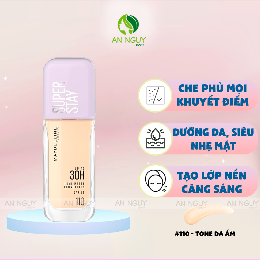 Kem Nền Bắt Sáng Maybelline Superstay Lumi-Matte 30H FoundationKem Nền Bắt Sáng Maybelline ...