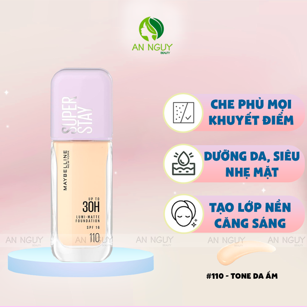 Kem Nền Bắt Sáng Maybelline Superstay Lumi-Matte 30H FoundationKem Nền Bắt Sáng Maybelline ...