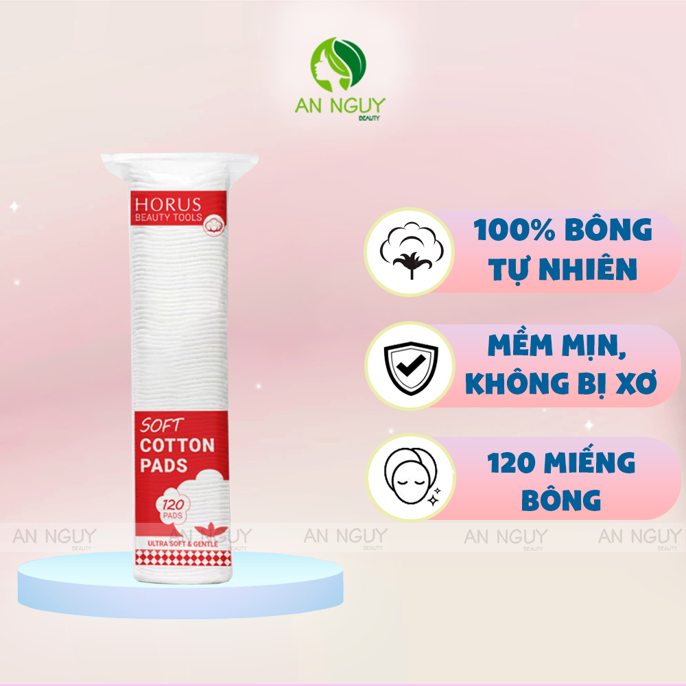 Bông Tẩy Trang Horus Soft Cotton Pads 120 MiếngBông Tẩy Trang Horus Soft Cotton Pads 120 Miếng ...