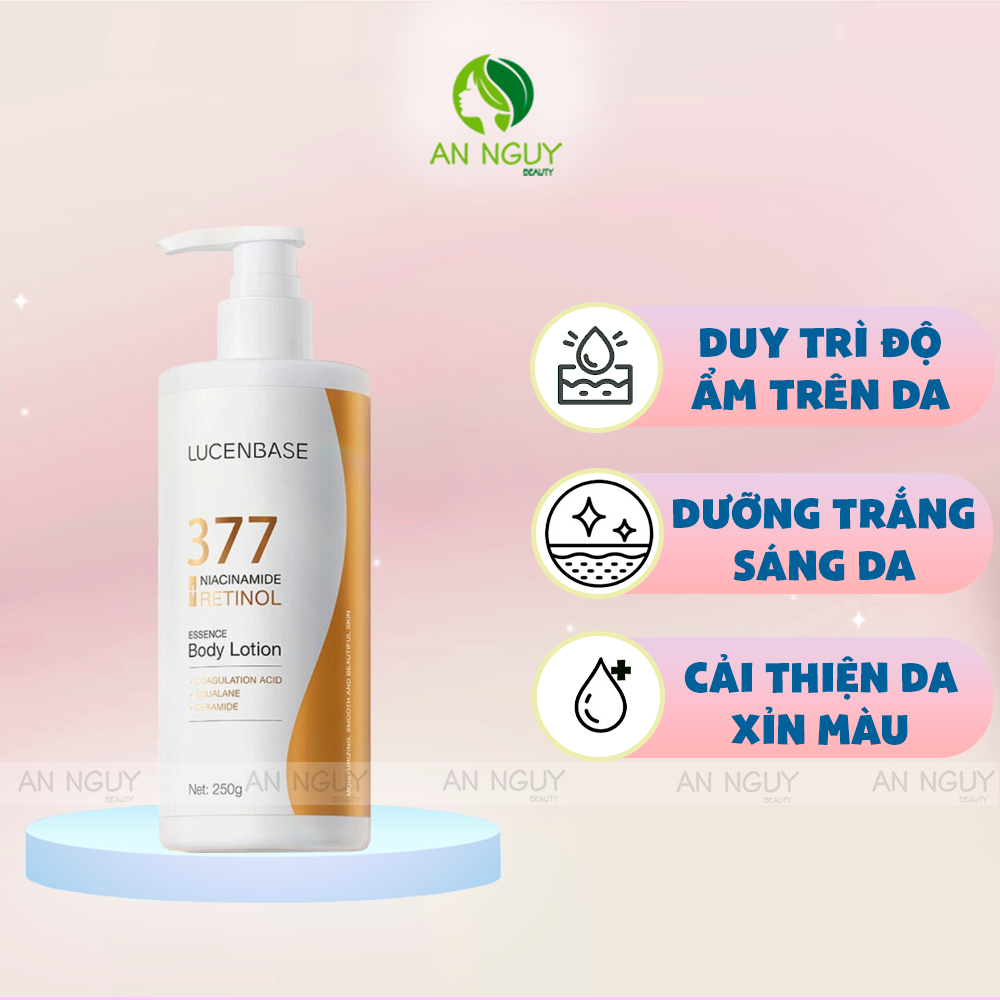 Dưỡng Thể Lucenbase 377 Niacinamide+Retinol Essence Body Lotion Dưỡng ...